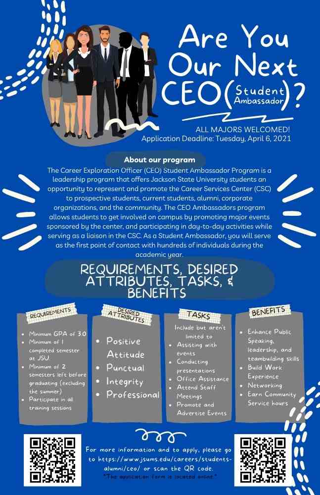 CEO Student Ambassadors – Career Services Center