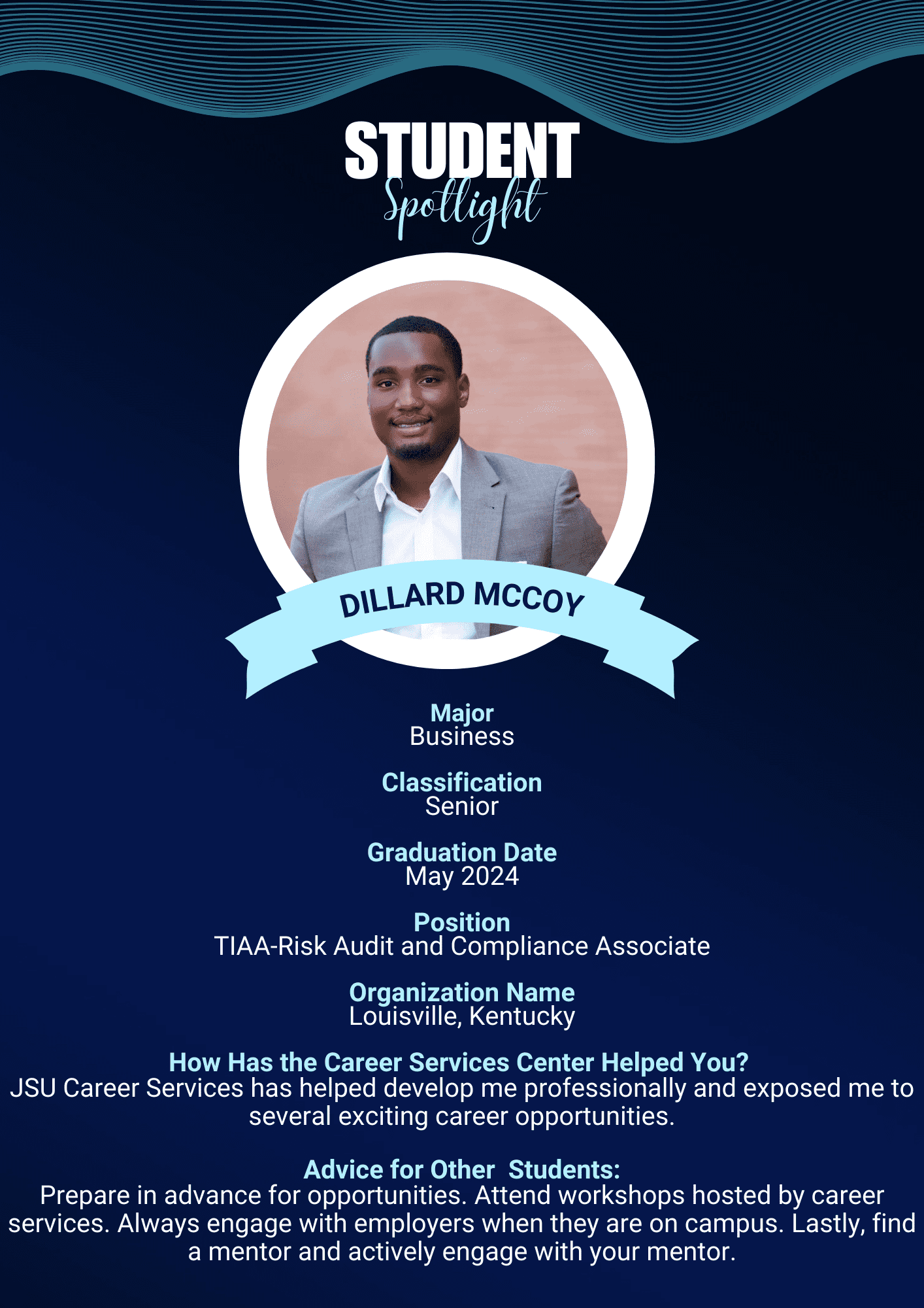 Student Spotlight - Career Services Center | Jackson State University