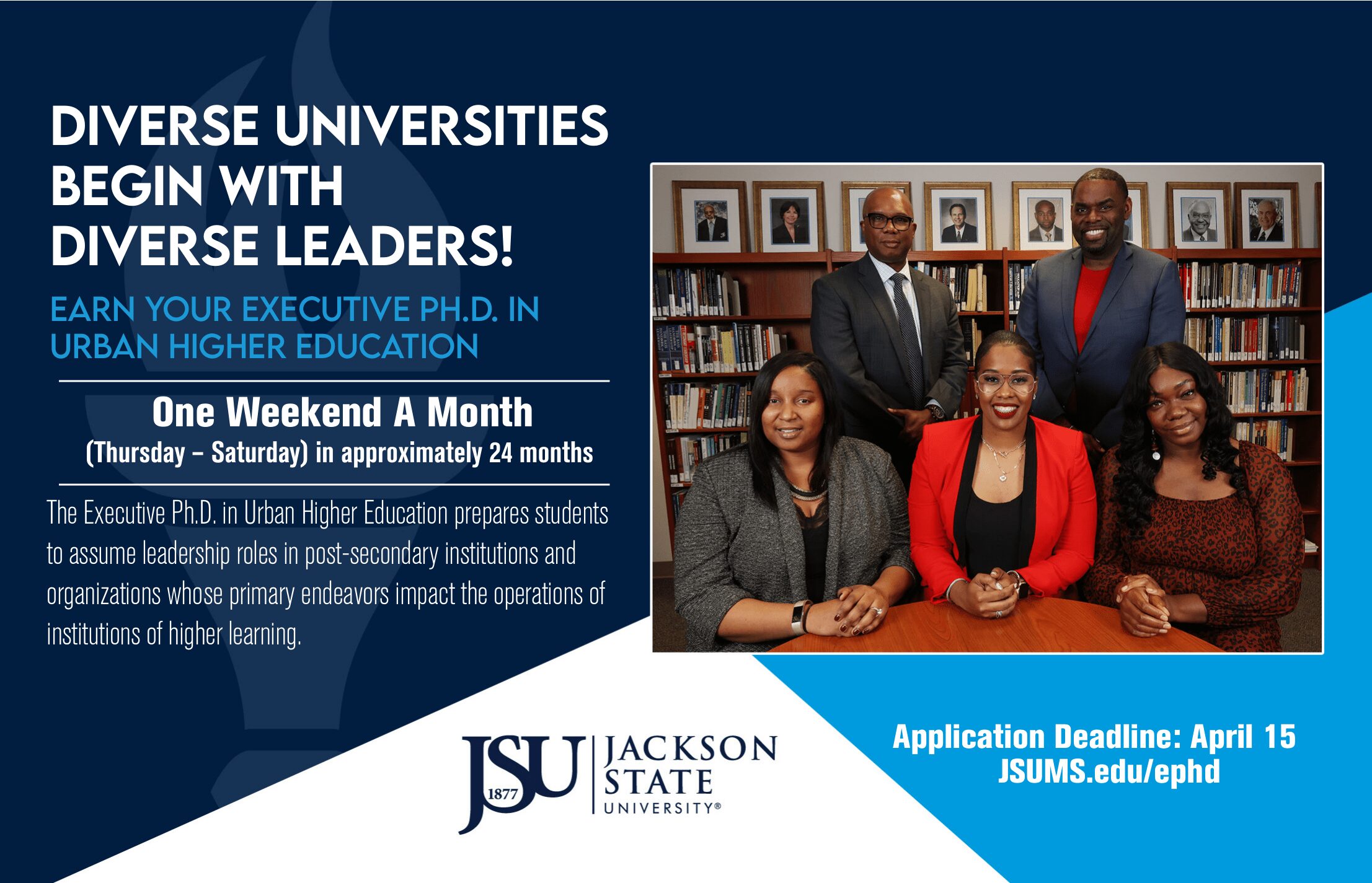 Department Home - Executive PhD in Urban Higher Education | Jackson ...