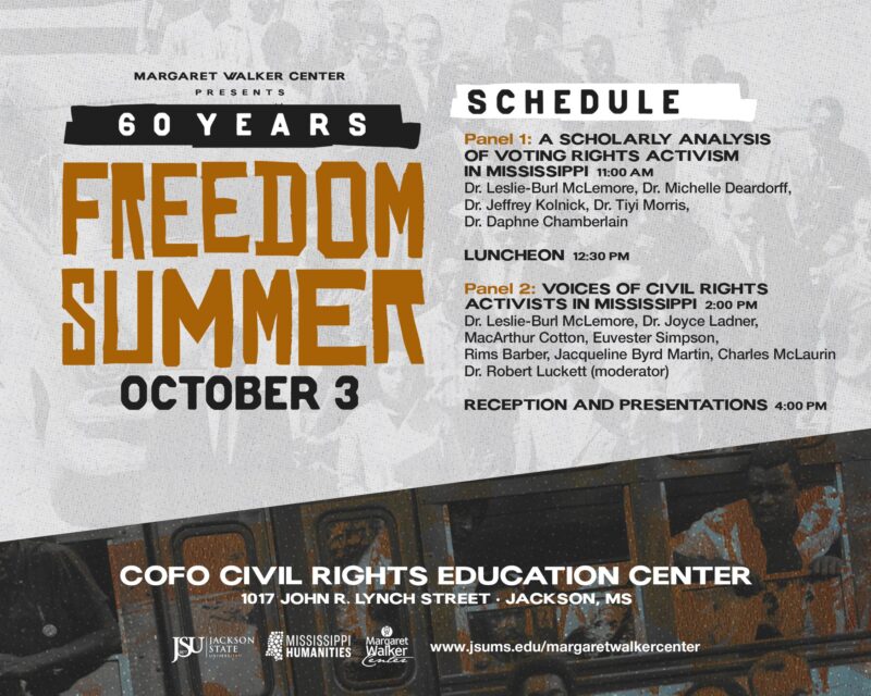 60th Anniversary of Freedom Summer | Margaret Walker Center | Jackson ...