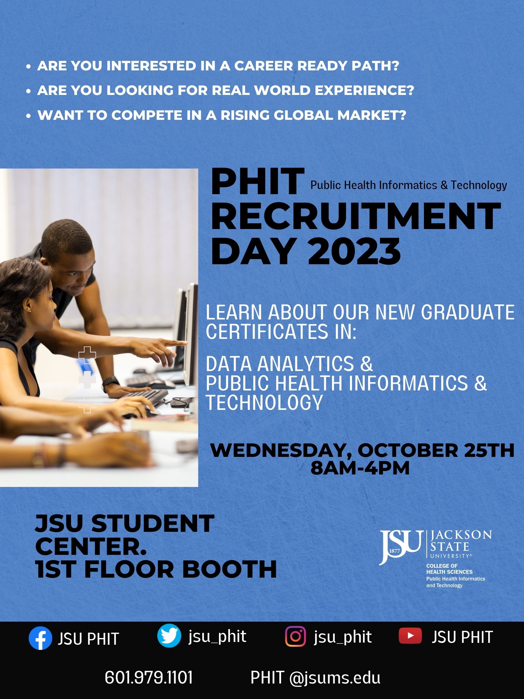 PHIT Recruitment Day October 25th - Public Health Informatics and Technology | Jackson State ...