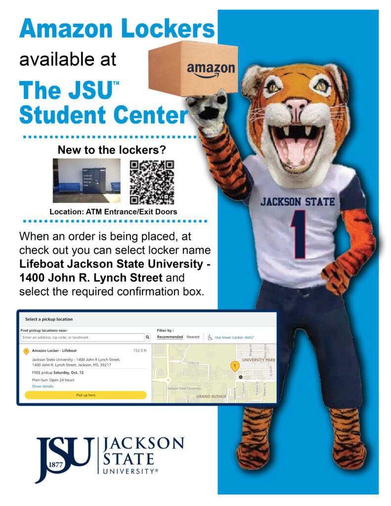 Amazon Locker – Lifeboat - Postal | Jackson State University