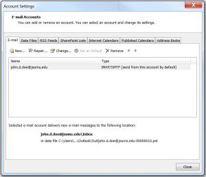 CONFIGURE MS OUTLOOK - Email Support | Jackson State University
